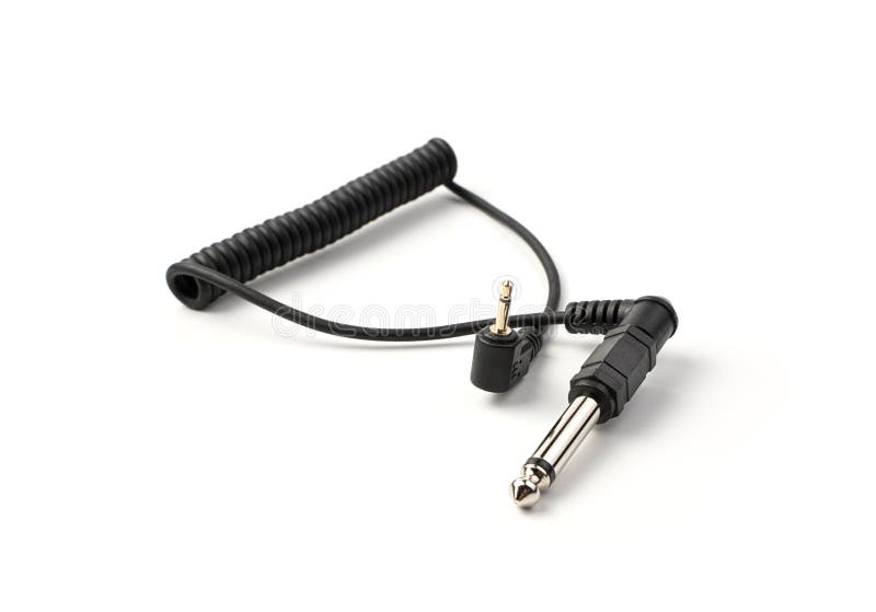 Flash Accessory, Sync Cable Isolated on White Background. Stock Photo ...