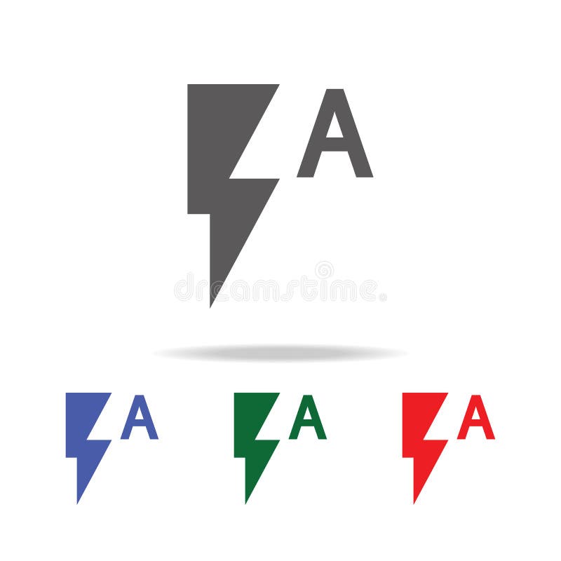 Flash Automatic Sign Icon. Elements of Photo Camera in Multi Colored ...