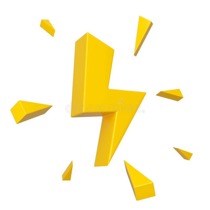 Flash Bolt Icon with Yellow Splash. Lightning with Sparks Isolated ...