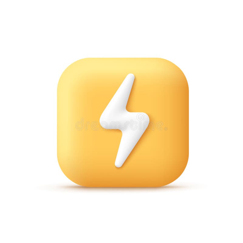 Flash Bolt, Thunderbolt Button. Electric Power, Energy Power, Lightning ...