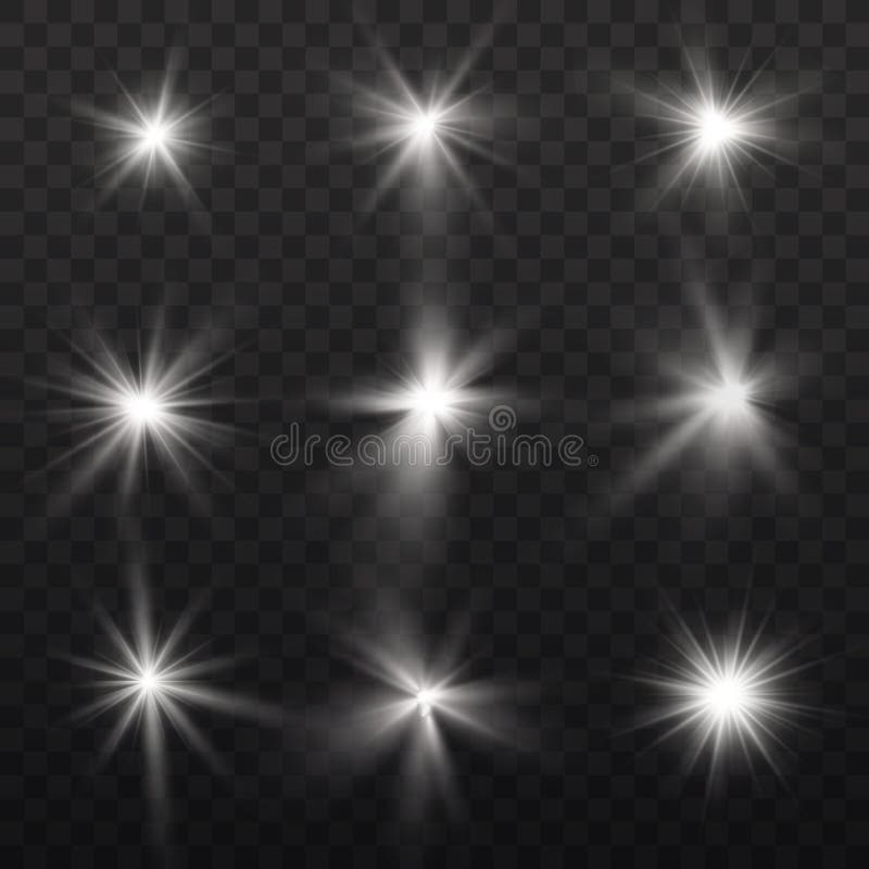 Flash Bright Star, Shining Sun, Sparkling Dust. Stock Vector ...
