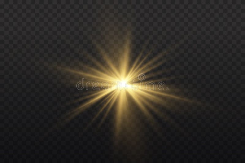 Flash Bright Star, Shining Sun, Sparkling Dust. Stock Vector ...
