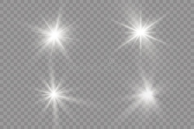 Flash Bright Star, Shining Sun, Sparkling Dust. Stock Vector ...