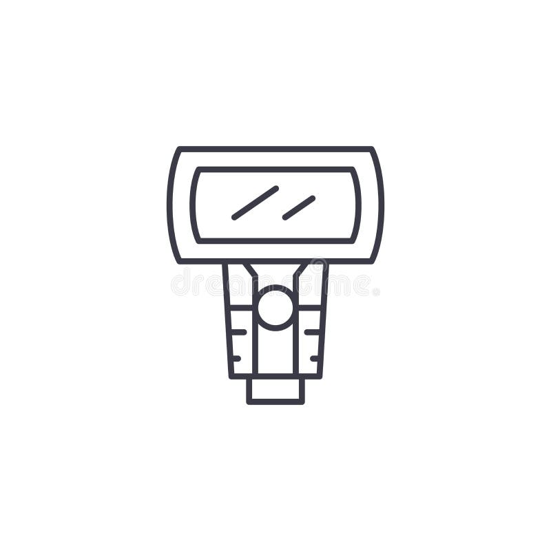 Flash Bulb Linear Icon Concept. Flash Bulb Line Vector Sign, Symbol ...