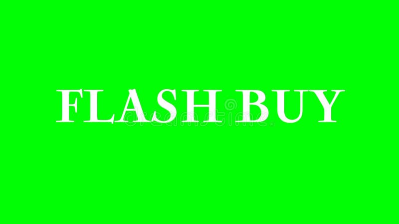 Flash Buy Text Green Screen Animated Video Stock Video - Video of ...