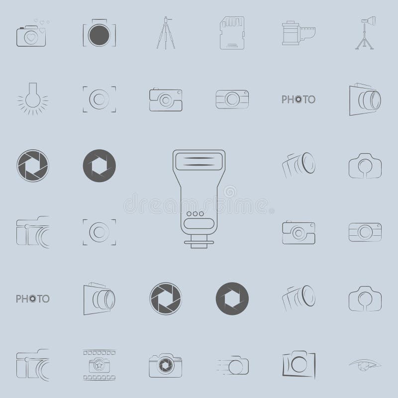 Flash for Camera Icon. Photo Icons Universal Set for Web and Mobile ...