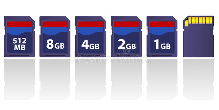 Digital Flash Memory Card Stock Illustrations, Vectors, & Clipart ...