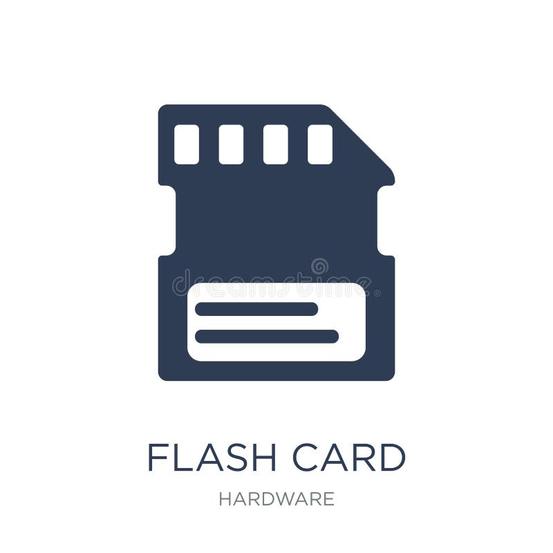 Flash Card Icon. Trendy Flat Vector Flash Card Icon on White Background ...