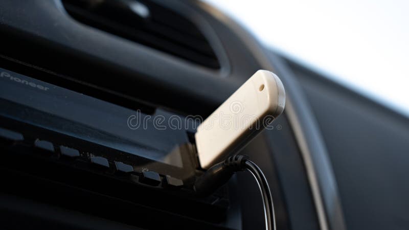 Flash Card Insert To Multimedia Player Stock Image - Image of ...