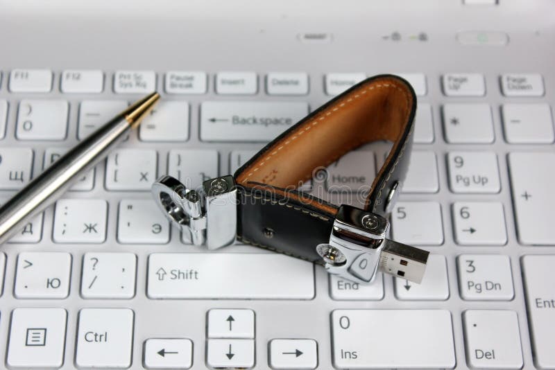 Flash card on the keyboard stock photo. Image of business - 59435990