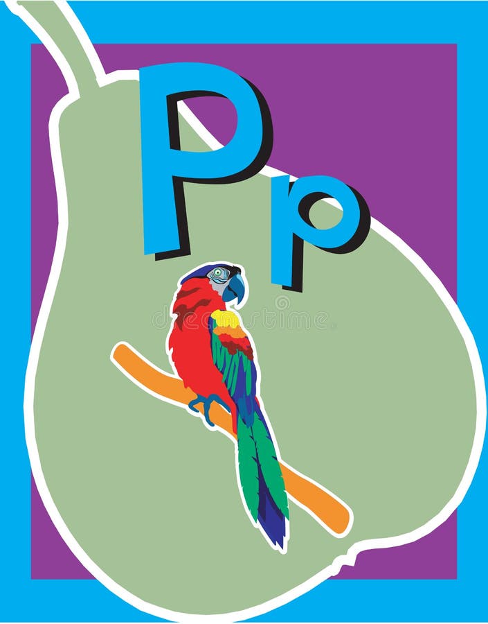 Flash Card Letter P nouns. stock vector. Illustration of design - 10704384