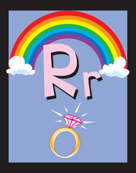 Flash Card Letter R nouns stock vector. Illustration of card - 10601460