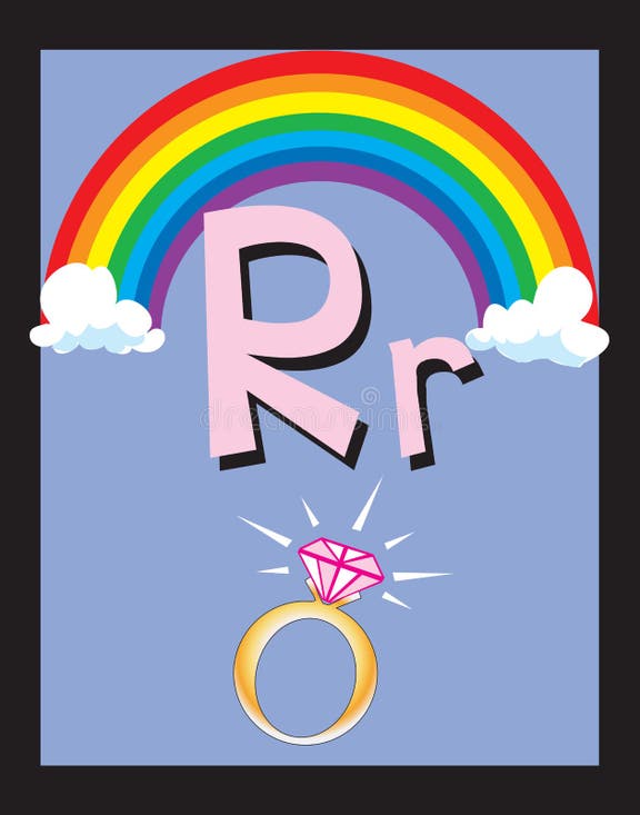 Flash Card Letter R nouns stock vector. Illustration of card - 10601460