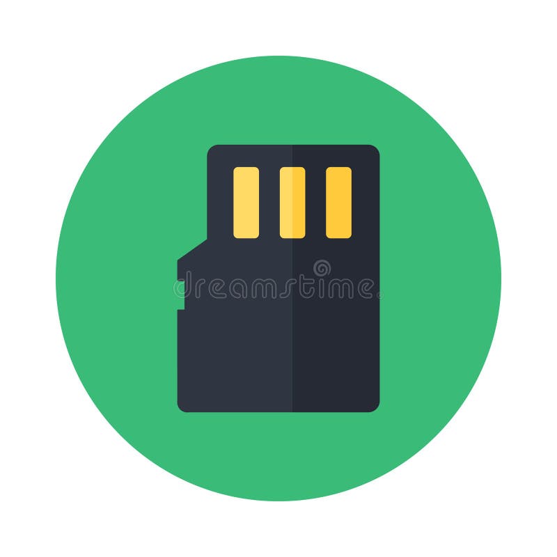 Flash Card Removable Storage Medium Icon Stock Vector - Illustration of ...