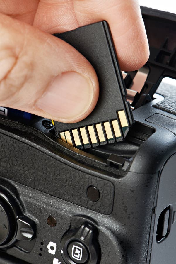 Flash Card CF And DSLR Camera Stock Image - Image of closeup, disk ...