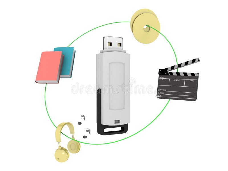 Flash Card - Types of Data stock illustration. Illustration of isolated ...