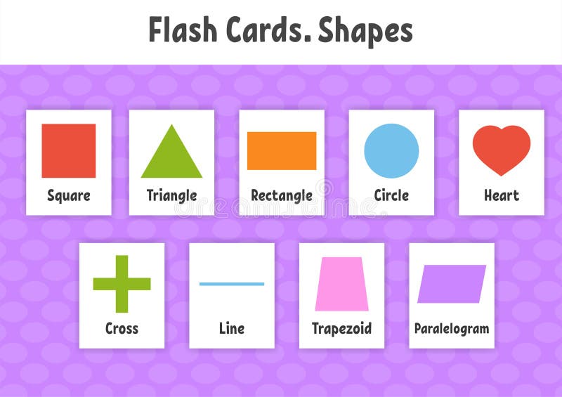 Shapes Flash Cards Stock Illustrations – 422 Shapes Flash Cards Stock ...