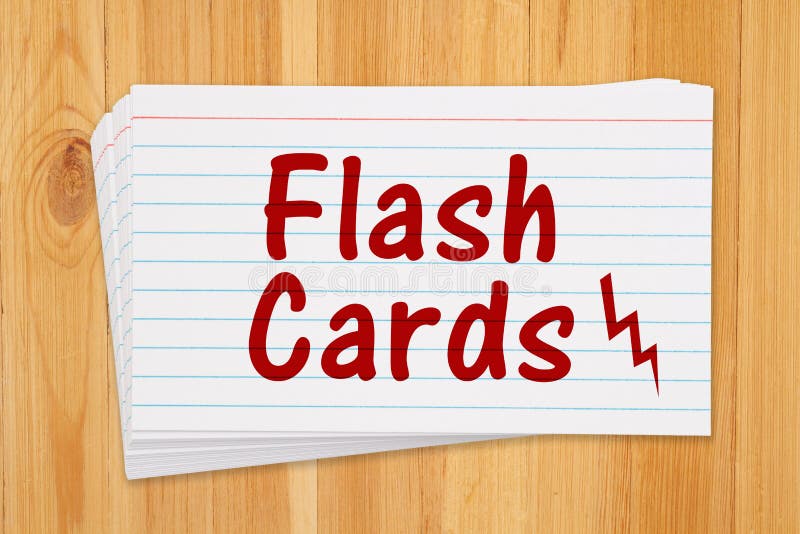 Flash Cards Message on White Paper Index Cards Stock Photo - Image of ...