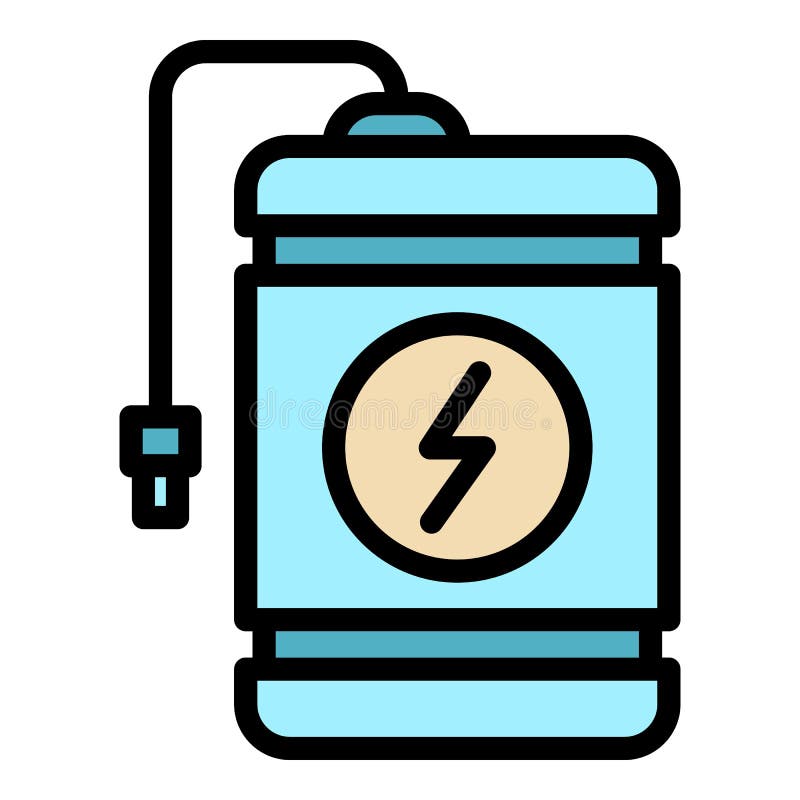 Flash Charge Power Bank Icon Color Outline Vector Stock Vector ...