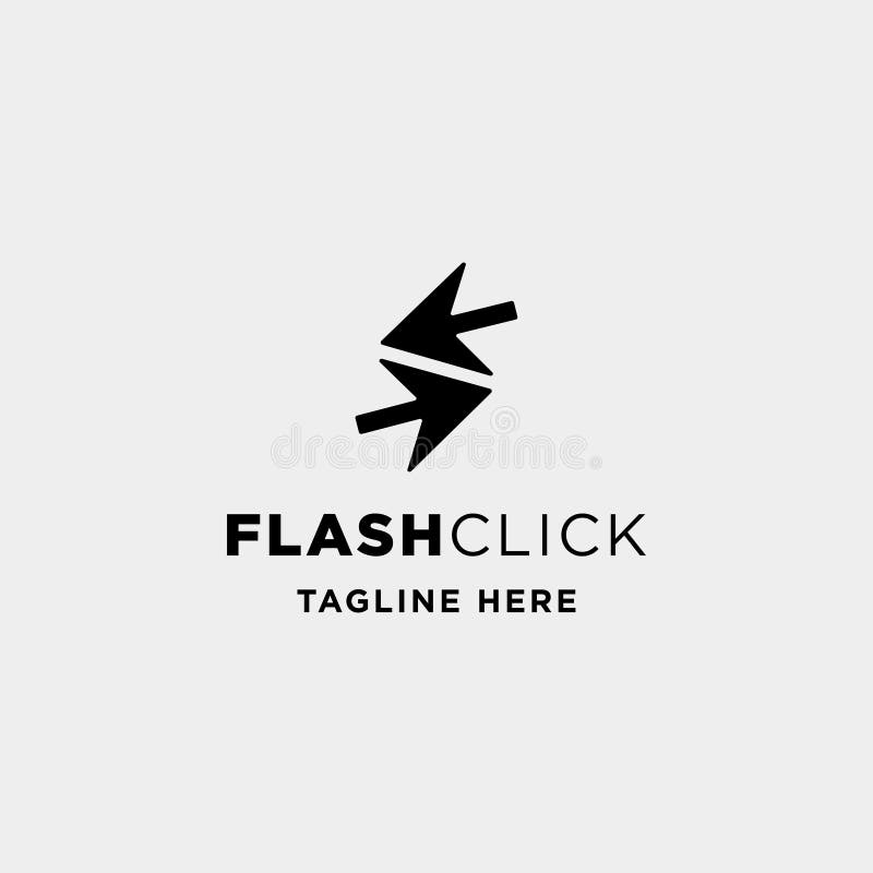 Flash Click Pointer Logo Design Vector Learning Course Symbol Stock ...