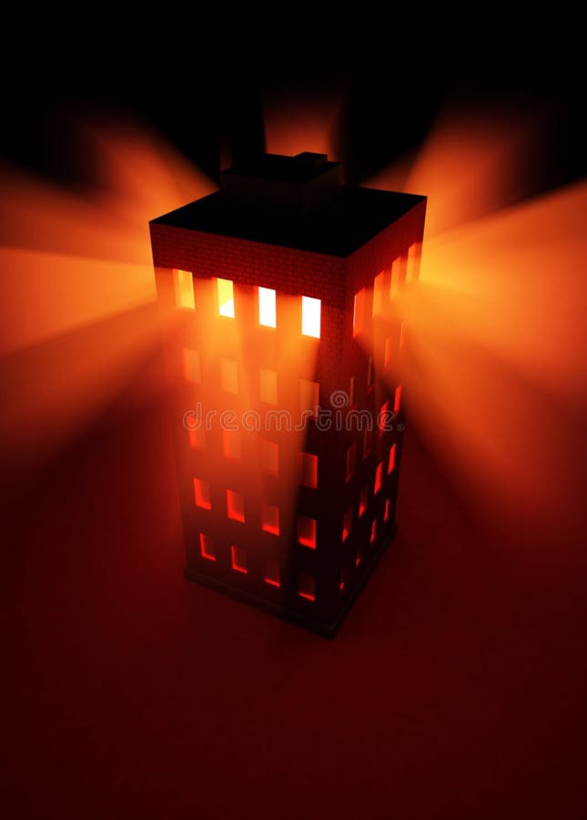 Flash del edificio stock de ilustración. Ilustración de destello - 6010940