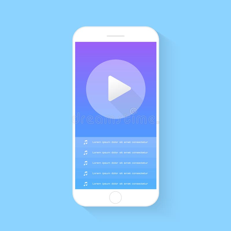 Flash Design with Long Shadow the Smart Phone with Multimedia Audio ...