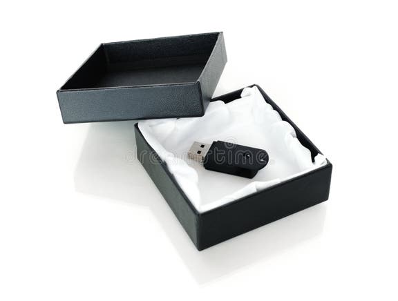 Flash drive in a box stock image. Image of modern, flash - 13892015