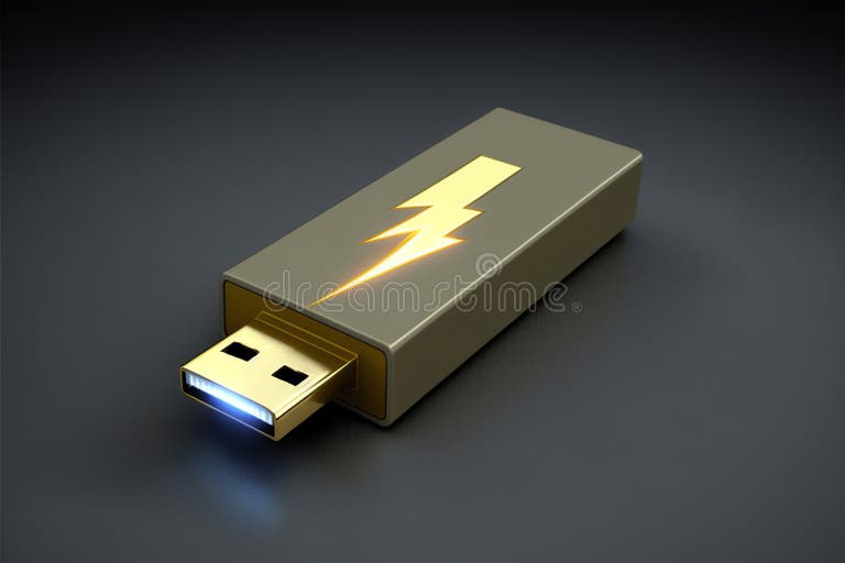 Flash Drive Burning. Fast Flash Drive in Fire. Data Destruction Concept ...