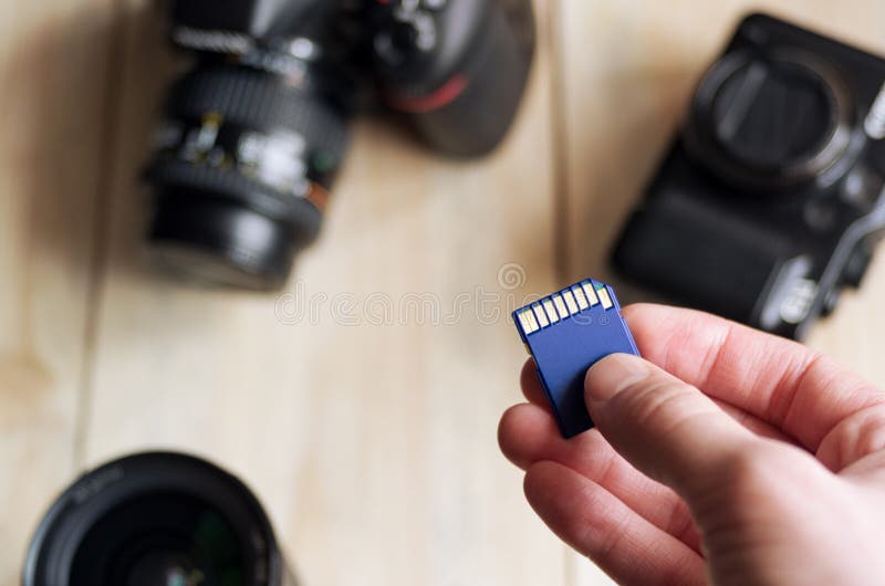 Flash Drive for Camera in Hand, Storage Card, Memory Stock Image ...