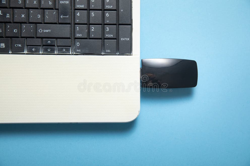 Flash Drive with a Computer Keyboard Stock Photo - Image of electronic ...