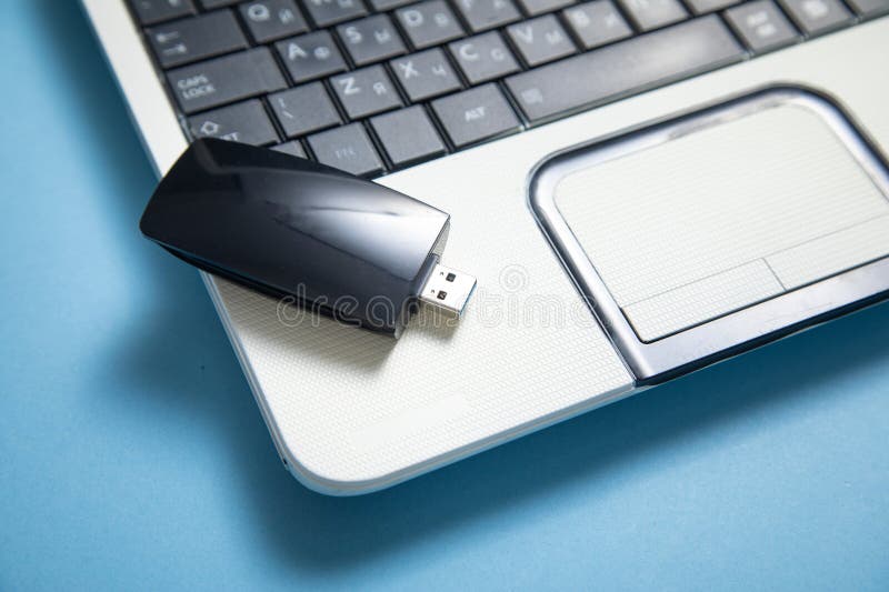 Flash Drive with a Computer Keyboard Stock Photo - Image of computer ...