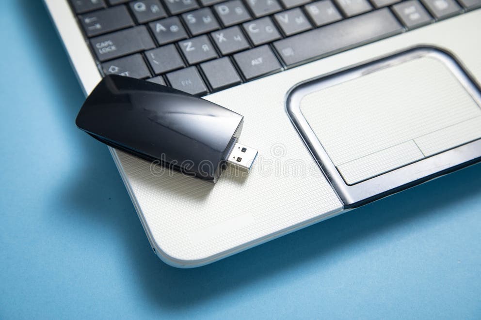 Flash Drive with a Computer Keyboard Stock Photo - Image of computer ...