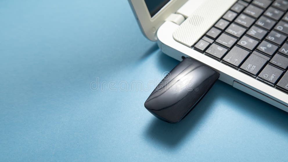 Flash Drive with a Computer Keyboard Stock Image - Image of transfer ...