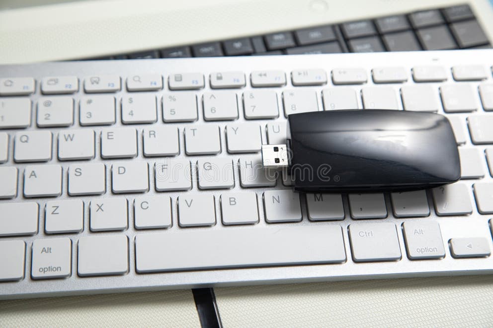 Flash Drive with a Computer Keyboard Stock Photo - Image of backup ...