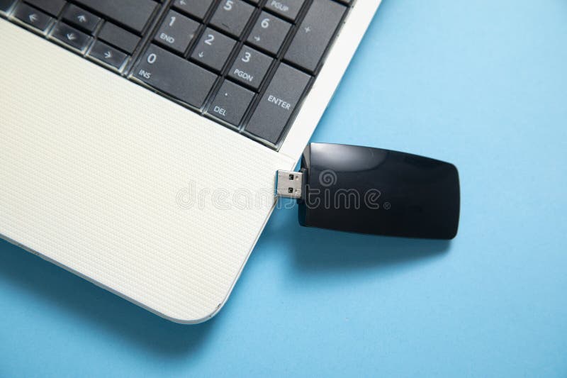 Flash Drive with a Computer Keyboard Stock Image - Image of equipment ...