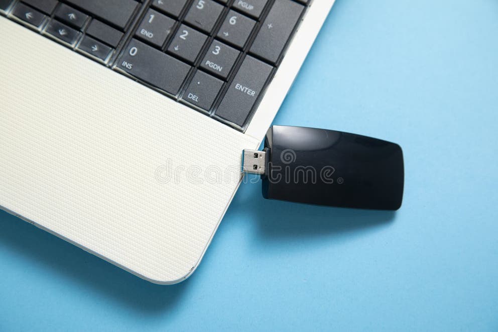 Flash Drive with a Computer Keyboard Stock Image - Image of equipment ...