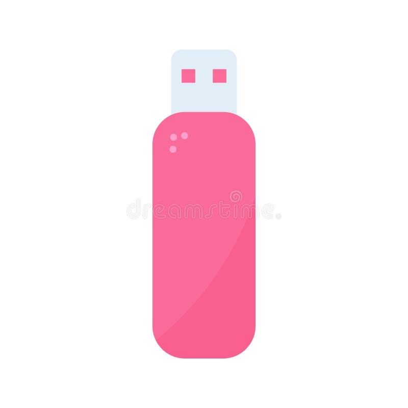 Flash Drive for Computer Pink Element Icon Stock Vector - Illustration ...