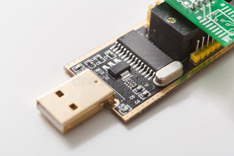 Flash Drive Disassembled On White Background Stock Image - Image of ...