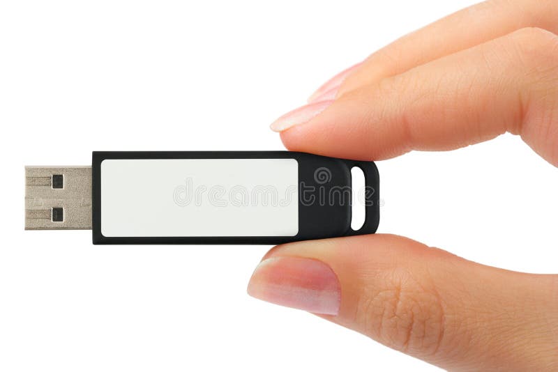 USB Flash in hand stock image. Image of portable, hold - 1666147