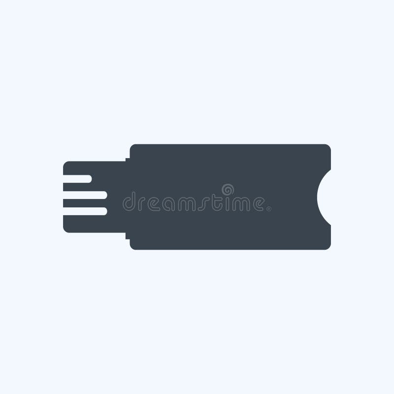 Flash Drive Icon in Trendy Glyph Style Isolated on Soft Blue Background ...