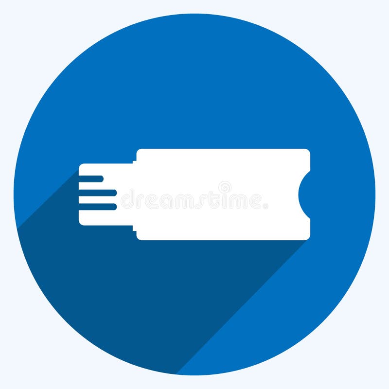 Flash Drive Icon in Trendy Long Shadow Style Isolated on Soft Blue ...