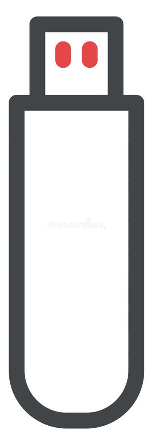 Flash drive, icon stock vector. Illustration of computer - 260371102