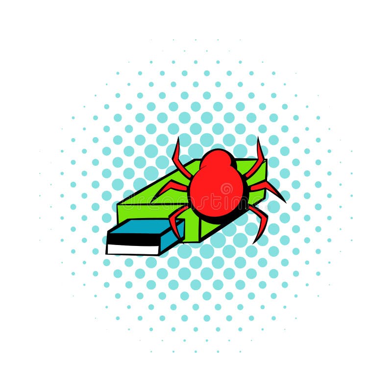 Flash Drive Infected by Virus Icon, Comics Style Stock Vector ...