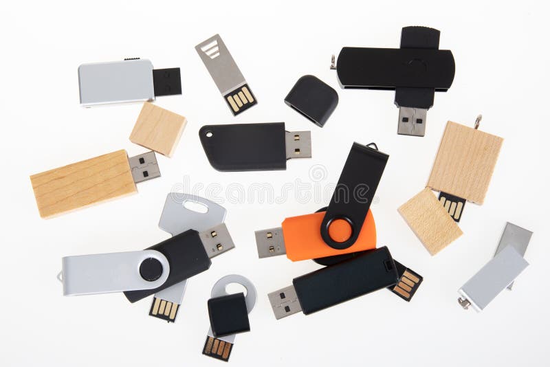 Multiple Usb Key Different for Template and Mock Up Stock Image - Image ...