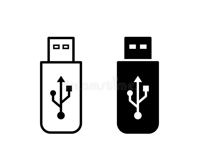 Flash Drive Sign Symbol. USB Icon Vector. Stock Vector - Illustration ...
