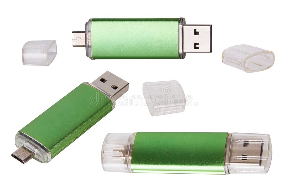 Flash Drive Template USB Memory. Green USB Flash Memory Stock Image ...