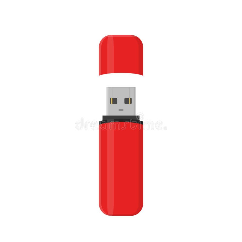 Flash Drive USB Memory Stick Isolated on White Background. Stock ...