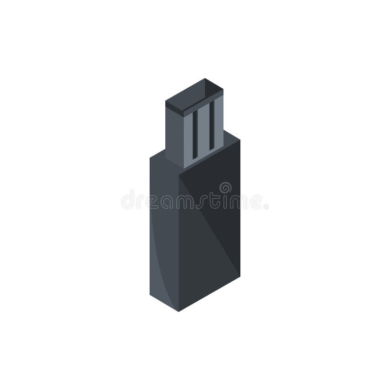Flash Drive Usb Technology Hardware Device Computer Isometric Stock ...