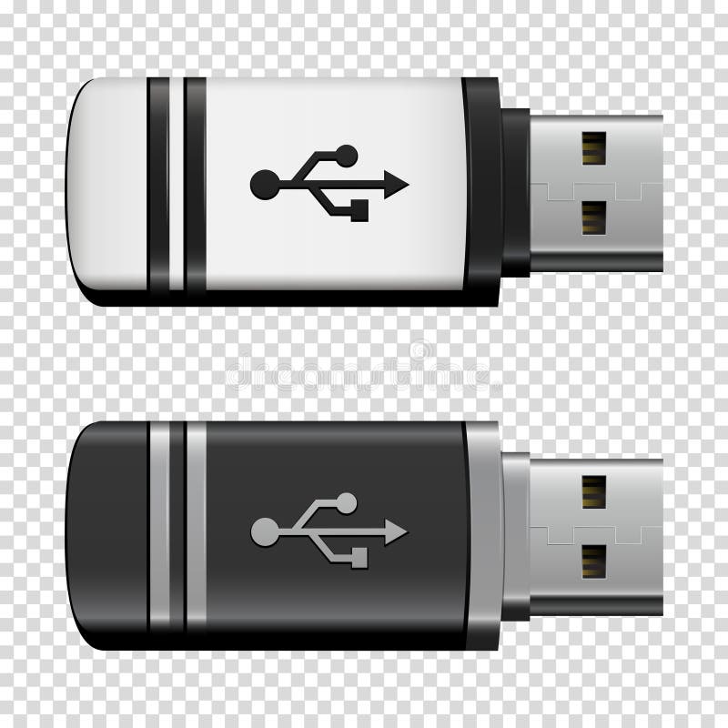 No Usb Flash Red Drive Sign Isolated on Transparent Background Stock ...