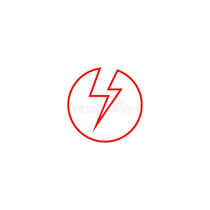 Flash Electric Icon Logo Design Template Stock Vector - Illustration of ...
